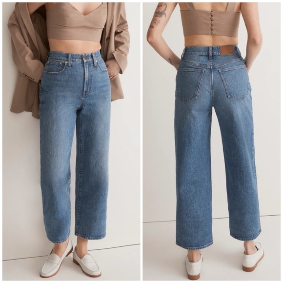 Madewell | Jeans | Madewell Blue Flare Wide Leg Jeans | Poshmark